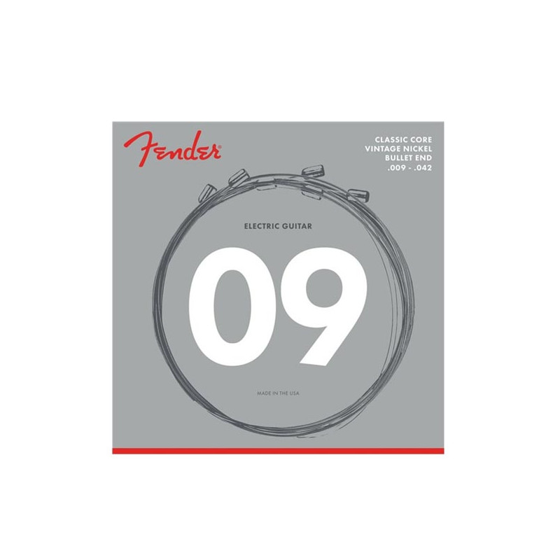 Fender 3255L NPS Bullet Ends 009-042 Set Corde per Chitarra Elettrica ...